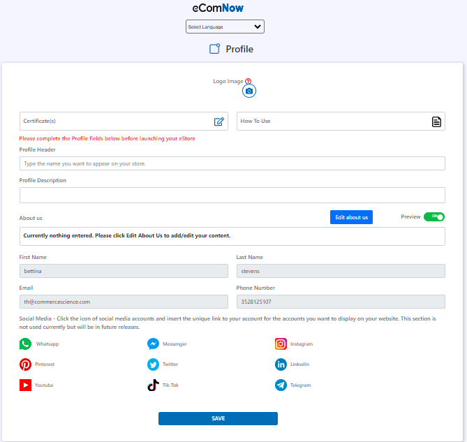 Connect Functions - eComNow Docs